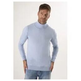 Rollkragenpullover FELIX HARDY "Rollkragenpullover", Herren, Gr. XL, blau, 100% Baumwolle, Pullover Rollkragenpullover