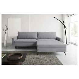 Ecksofa WERK2 "Figo inkl. Bettfunktion und Bettkasten, bequem, Breite 273cm, L-Form", hellgrau, B:273cm H:97cm T:167cm, 92% Polyester, 8% Nylon, Sofas, Ecksofa, Moderne, teilmassive Polsterecke, Komfortpolsterung und losen Kissen