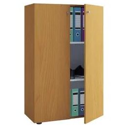 Aktenschrank Vcm "B&uuml;roschrank B&uuml;cher Ordner Aktenschrank Lona 3fach", braun (buche), B:70cm T:40cm, Obermaterial: 100% Holz Wood., Schr&auml;nke