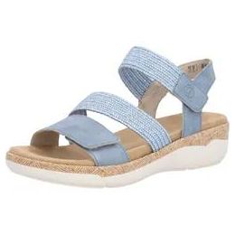 Riemchensandale Remonte "Remonte Sandalen Lederimitat", Damen, Gr. 41, blau, Lederimitat, Schuhe Riemchensandale