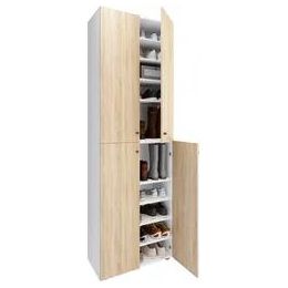 Schuhschrank Vcm "XL Holz Gro&szlig;er Schuhschrank Schuhkommode Lona 10", braun (wei&szlig;, sonoma, eiche), B:70cm T:40cm, Obermaterial: 100% Holz Wood., Schr&auml;nke, Schuhschrank