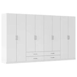 Dreht&uuml;renschrank Rauch "Kleiderschrank Garderobe GAMMA Breiten 91/136/181/226/271/315/360 cm", alpinwei&szlig;, griffe chrom, B:360cm H:210cm T:54cm, Holzwerkstoff, Schr&auml;nke, Dreht&uuml;renschrank, mit Schubladen, verschiedene Griff-Varianten TOPSELLER MADE IN GERMANY