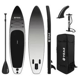 Inflatable SUP-Board YEAZ "SUP Board und Kit BLACK SANDS BEACH - EXOTRACE - SET", grau, Wassersportboards
