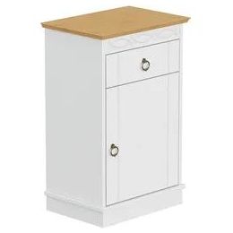 Unterschrank OTTO HOME "Indra, Badschrank, Badm&ouml;bel, Badezimmerschrank", wei&szlig;, honig, B:46cm H:73cm T:32cm, Massivholz, Schr&auml;nke, Unterschrank, aus massiver Kiefer, mit Schublade, FSC-zertifiziert