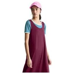 Marc O'Polo Jerseykleid MARC O'POLO DENIM "aus flie&szlig;endem Viskose-Stretch", Damen, Gr. S, Normalgr&ouml;&szlig;en, merlot rot, Obermaterial: 97% Viskose, 3% Elasthan, unifarben, relaxed fit lang, Rundhals, Zierb&uuml;ndchen, Kleider Jerseykleid
