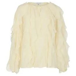 Lily & Lionel Hemdbluse LILY AND LIONEL "Sophie All Over Ruffle Blouse Damen", Damen, Gr. 42, cream, 100% Polyester, Blusen Hemdbluse