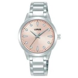 Quarzuhr Lorus "Classic Quarz", silberfarben, ros&eacute;, Armbanduhren, Damen, Quarzuhr, Armbanduhr, Damenuhr, Edelstahlarmband, analog