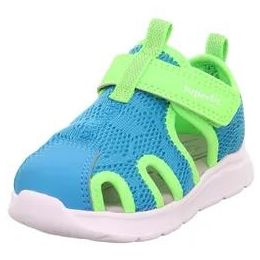 Sandale Superfit "WAVE WMS: mittel", M&auml;dchen, Gr. 26, t&uuml;rkis, neongr&uuml;n, Lederimitat, Textil, unifarben mit Farbeinsatz, Schuhe Sandale, Badeschuh, in WMS: Weite IV mittel, Gr&ouml;&szlig;enschablone zum Download