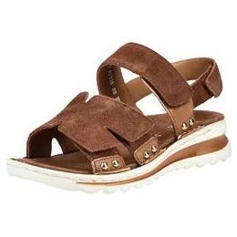 Riemchensandale Ara "Ara Sandalen Veloursleder", Damen, Gr. 40, braun, Veloursleder, Schuhe Riemchensandale
