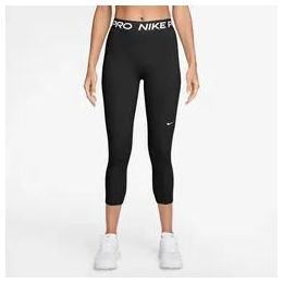 Trainingstights Nike "W NP DF 365 MR TIGHT USM", Damen, Gr. XS, N-Gr, schwarz, wei&szlig;, Obermaterial: 78% Polyester, 22% Elasthan, Hosen, schnell trocknendes Material, atmungsaktiv, leicht und dehnbar
