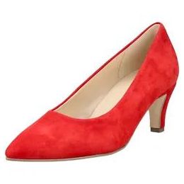Pumps Gabor "Gabor Pumps Veloursleder", Damen, Gr. 37,5, rot, Veloursleder, Schuhe Pumps