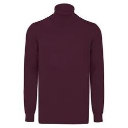 Rollkragenpullover FELIX HARDY "Rollkragenpullover", Herren, Gr. XL, bordeaux, 100% Baumwolle, Pullover Rollkragenpullover