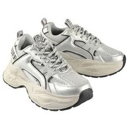 Trainingsschuh Buffalo "Buffalo Para Vegan Nappa/Mesh", Damen, Gr. 41, silber, wei&szlig;, schwarz, Schuhe