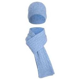 Strickm&uuml;tze FELIX HARDY "Set aus Schal und M&uuml;tze", Damen, blau, 80% Polyacryl, 13% Polyester, 7% Elasthan, M&uuml;tzen Strickm&uuml;tze