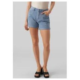 V&eacute;ro Moda Jeansshorts VERO MODA "VMZURI HR LOOSE SHORTS MIX NOOS", Damen, Gr. M (38), N-Gr, light blau denim, Denim/Jeans, Obermaterial: 80% Baumwolle, 20% Polyester, Jeans Jeansshorts