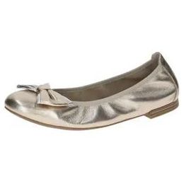 Ballerina Caprice "Caprice Ballerinas Leder", Damen, Gr. 38, platin, Leder, Schuhe Ballerina