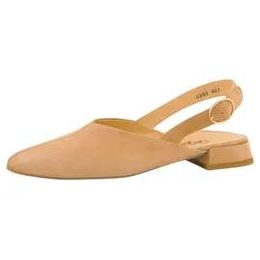 Slingpumps Paul Green "Paul Green Pumps Leder", Damen, Gr. 37,5, braun (hellbraun), Leder, Schuhe Slingpumps