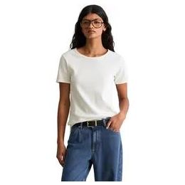 Marc O'Polo T-Shirt MARC O'POLO DENIM "aus reiner Bio-Baumwolle", Damen, Gr. XL, silky wei&szlig;, Obermaterial: 100% Baumwolle, unifarben, Basic, slim fit, Rundhals, normaler Saum, Shirts T-Shirt