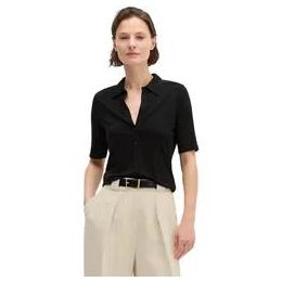 Marc O'Polo Kurzarmshirt MARC O'POLO "aus LENZINGTM ECOVEROTM", Damen, Gr. M, schwarz, Obermaterial: 94% Viskose, 6% Elasthan, unifarben, regular fit, normaler Saum, Shirts