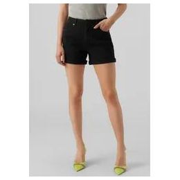 V&eacute;ro Moda Jeansshorts VERO MODA "VMZURI HR LOOSE SHORTS MIX NOOS", Damen, Gr. L (40), N-Gr, schwarz, Denim/Jeans, Obermaterial: 80% Baumwolle, 20% Polyester, Jeans Jeansshorts