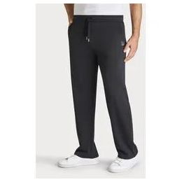 Sweathose John Devin "- Jogginghose aus innen angerauter Sweatware", Damen, Gr. M (48/50), N-Gr, schwarz, angeraute Sweatware, Obermaterial: 60% Baumwolle, 40% Polyester, unifarben, regular fit lang, Hosen Sweathose, mit breiter Kordel und seitlichen Taschen