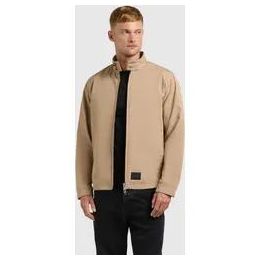 Blouson Khujo "COVER", Herren, Gr. L, light camel, Web, 85% Polyester, 15% Baumwolle, unifarben, regular fit h&uuml;ftlang, eingesetzt abgesteppte Kante mit Kn&ouml;pfen, Jacken Blouson