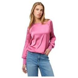 Satinbluse Zero "Damen mit Strickb&uuml;ndchen", Damen, Gr. 42, raspberry velvet, Satin, Obermaterial: 96% Polyester, 4% Elasthan, gl&auml;nzend, figurumspielend normal, U-Boot-Ausschnitt, weit B&uuml;ndchen kontrastfarben, Blusen