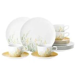 Geschirr-Set Seltmann Weiden "Kaffeeservice Liberty Meadow Grasses 18er Set gelb", gelb, 18, Porzellan, Geschirr-Sets, Geschirr-Set, Sp&uuml;lmaschinenfest, Mikrowellensicher, Ofenfest
