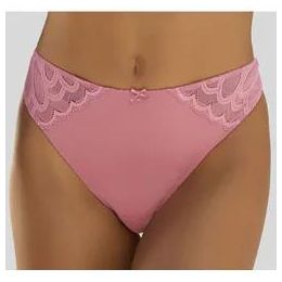 Tanga Lascana "Evita", Damen, Gr. 32/34, pink, Obermaterial: 90% Polyamid, 10% Elasthan, Unterhosen Tanga, mit Cutout hinten