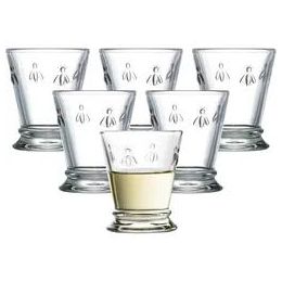 La Roch&eacute;re Glas LA ROCH&Egrave;RE FRANCE "Wassergl&auml;ser Biene Abeille 260 ml 6er Set transparent", bunt (transparent), 6 tlg., Glas, Trinkgef&auml;&szlig;e, GlaeserSet Wasserglas