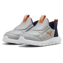 Sneaker Puma "Fun Racer 2 SLIPTECHTM Schuhe Kinder", Kinder, Gr. 21, gray echo vermillion navy orange blau, Obermaterial: Textil, Synthetik. Futter: Textil. Innensohle: Textil. Laufsohle: Synthetik, Schuhe Sneaker