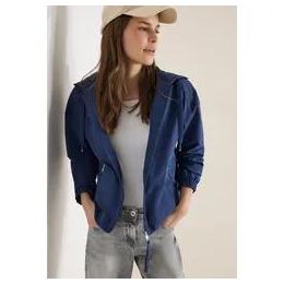 Blouson Cecil, Damen, Gr. M (40), sporty denim blau, Web, Obermaterial 1: 56% Baumwolle, 44% Polyester; Obermaterial 2: 100% Baumwolle, Futter: 100% Polyester, unifarben, comfort fit normal, ohne Ausschnitt, elastischer Bund, Jacken Blouson, mit Kapuze