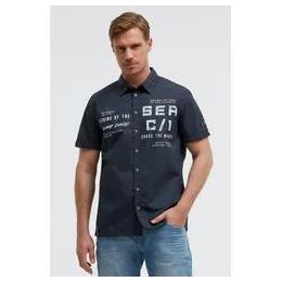 Kurzarmhemd CAMP DAVID, Herren, Gr. XXL, Normalgr&ouml;&szlig;en, blau, Web, Material: 100% Baumwolle, bedruckt, bestickt, regular fit normal, Umschlagsaum, Hemden, mit Kentkragen