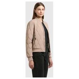 Steppjacke Khujo "FEEN2", Damen, Gr. S, latte beige, Web, 84% Nylon, 16% Polyurethan, unifarben, regular fit h&uuml;ftlang, eingesetzt Rippb&uuml;ndchen, Jacken Steppjacke