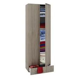 Kleiderschrank Vcm "Kleiderschrank Jugendschrank Vandol Dreht&uuml;ren S", braun (sonoma, eiche), B:70cm T:40cm, Obermaterial: 100% Holz Wood., Schr&auml;nke, Kleiderschrank