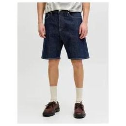 Jack & Jones Jeansshorts JACK & JONES "JJITONY JJORIGINAL SHORTS AM 460 SN", Herren, Gr. L, N-Gr, blau denim pack:rinsed, Denim/Jeans, Obermaterial: 98% Baumwolle, 2% Elasthan, unifarben, relaxed fit kniefrei, Jeans Jeansshorts, Baumwollmischung, relaxed fit