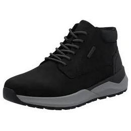Sneakerboots Rieker, Herren, Gr. 45, schwarz, Nubukleder, Schuhe Sneakerboots, Schn&uuml;rboots, High Top Sneaker, Stiefelette mit RiekerTEX-Membran