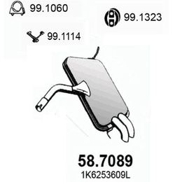 Asso Endschalld&auml;mpfer 587089 f&uuml;r VW