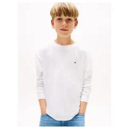 Langarmshirt Tommy Hilfiger "ESSENTIAL T-SHIRT LS", Jungen, Gr. 74, wei&szlig;, Single Jersey, Obermaterial: 100% Baumwolle, unifarben, regular fit h&uuml;ftlang, Rundhals, B&uuml;ndchen, Shirts Langarmshirt, f&uuml;r Kinder bis 16 Jahre, Markenlogo