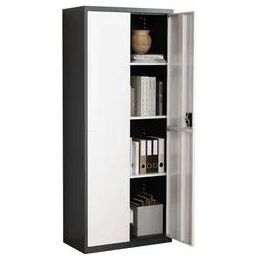 Aktenschrank Vcm "B&uuml;roschrank Stahlschrank abschlie&szlig;bar Malivo 4fach", wei&szlig; (anthrazit, wei&szlig;), B:80cm T:40cm, Obermaterial: 100% Metall MT., Schr&auml;nke