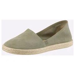 Slipper Casual Looks, Damen, Gr. 41, eucalyptus, Veloursleder, Schuhe Slipper