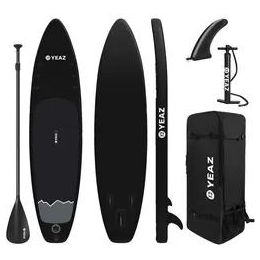 Inflatable SUP-Board YEAZ "SUP Board und Kit NELIO - EXOTRACE - SET", schwarz, Wassersportboards