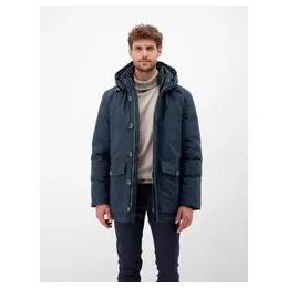 Wintermantel Lerros "Herren Wintermantel mit Kapuze", Herren, Gr. S, blau night, 100% Polyester, M&auml;ntel Wintermantel