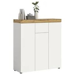 Highboard OTTO HOME "MAMBO, TOPSELLER, H&ouml;he 115 cm, in verschiedenen Farben erh&auml;ltlich", platin wei&szlig;, wotan eiche nachbildung, B:105cm H:115cm T:37cm, FSC-zertifizierter Holzwerkstoff, Sideboards, Highboard, Kommode, Sideboard, Wohnzimmer, Schlafzimmer