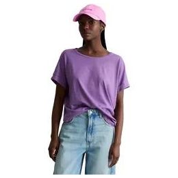 Marc O'Polo T-Shirt MARC O'POLO DENIM "aus Organic Cotton", Damen, Gr. XS, grand violet, Obermaterial: 100% Baumwolle, unifarben, Basic, relaxed fit, Rundhals, normaler Saum, Shirts T-Shirt