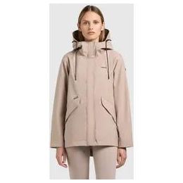 Regenjacke Khujo "SANG2", Herren, Gr. XL, latte beige, Web, 100% Polyester, leicht gl&auml;nzend, regular fit h&uuml;ftlang, eingesetzt abgesteppte Kante mit Druckknopf, Jacken Regenjacke
