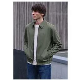 Blouson Street One MEN, Herren, Gr. M (40), natural gr&uuml;n, Web, Obermaterial: 98% Baumwolle, 2% Elasthan; Futter: 100% Baumwolle, unifarben, normal normal, V-Ausschnitt, B&uuml;ndchen, Jacken Blouson, mit Zipper