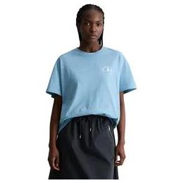 Marc O'Polo T-Shirt MARC O'POLO DENIM "aus Basic Single Jersey", Damen, Gr. S, blau dawn, Obermaterial: 100% Baumwolle, unifarben, Basic, regular fit, Rundhals, normaler Saum, Shirts T-Shirt