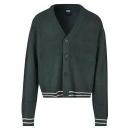 Strickjacke Urban Classics "Urban Classics Herren Sporty Boxy Cardigan", Herren, Gr. 3XL, bottlegr&uuml;n, 95% Polyacryl, 5% Polyamid, unifarben, oversize, V-Ausschnitt, Strickjacken Strickjacke