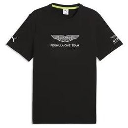 T-Shirt Puma "Puma x ASTON MARTIN ARAMCO F1 TEAM Essentials T-Shirt Herren", Damen, Gr. M, schwarz, Obermaterial: 100% Baumwolle. Rippe: 30% Polyester, 70% Baumwolle, clean, regular fit, Rundhals, Shirts T-Shirt